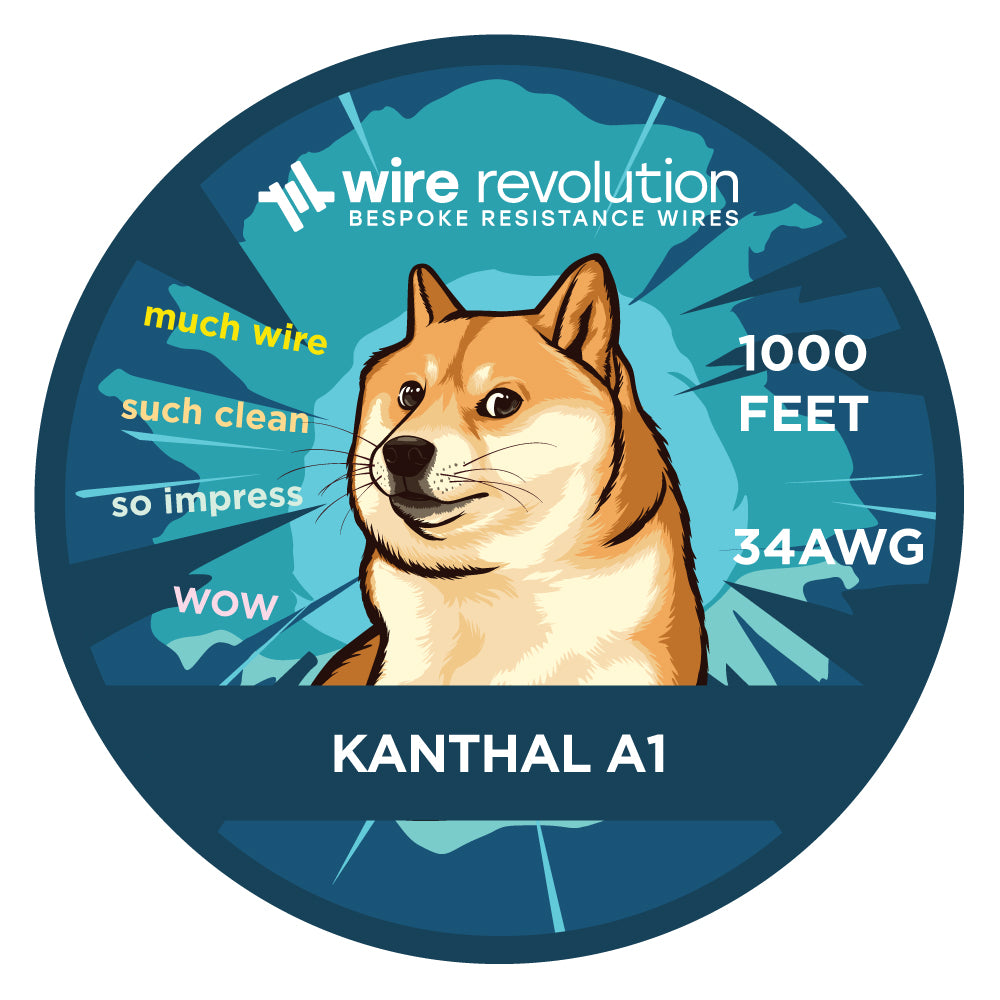 34AWG | Kanthal A1 | Round Wire | Wire Revolution